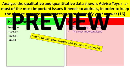LO5 Use data to monitor change management in businesses - OCR Cambridge ...