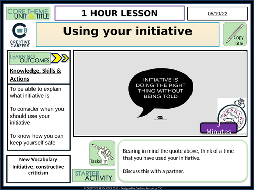 Using Initiative | Teaching Resources