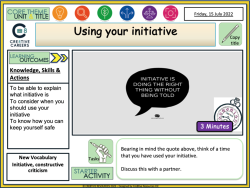 Using Initiative | Teaching Resources