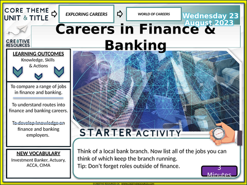 Careers in Finance and Banking | Teaching Resources