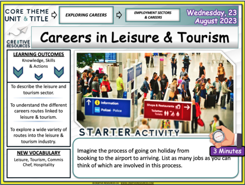 Careers in Leisure & Tourism | Teaching Resources