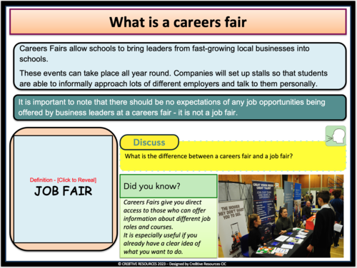 School Careers Fair Lesson | Teaching Resources