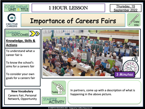 School Careers Fair Lesson | Teaching Resources