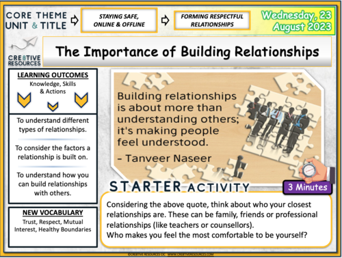 Building Relationships | Teaching Resources
