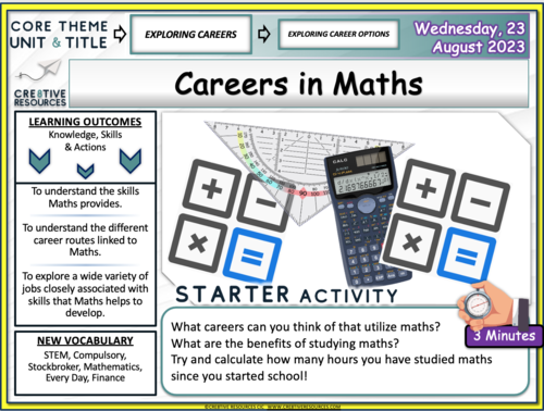 Careers in Maths | Teaching Resources