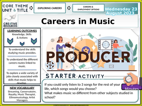 Careers in Music Industry | Teaching Resources