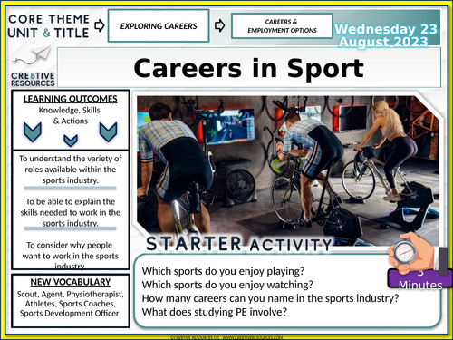 Careers linked to Sport | Teaching Resources
