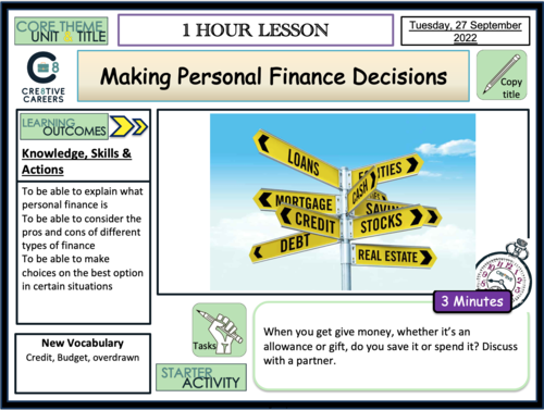 Personal Finance Decisions | Teaching Resources