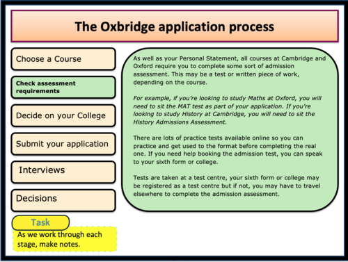 Applying to Oxbridge | Teaching Resources