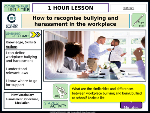 Bullying & Harassment in Workplace | Teaching Resources