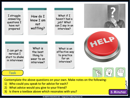 Job Interview Questions - KS5 Careers | Teaching Resources