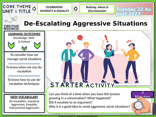 De-esculation + Aggressive social situation KS5 Careers | Teaching ...