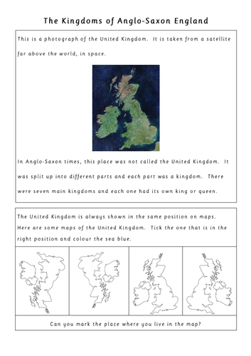 Anglo-Saxons SEN Worksheet: The Heptarchy | Teaching Resources