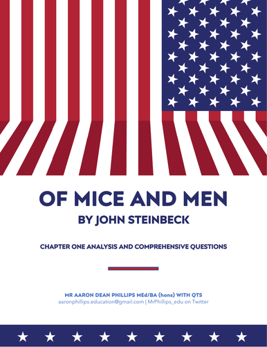 Of Mice And Men Study Questions Answers Chapter 1 Of Mice An