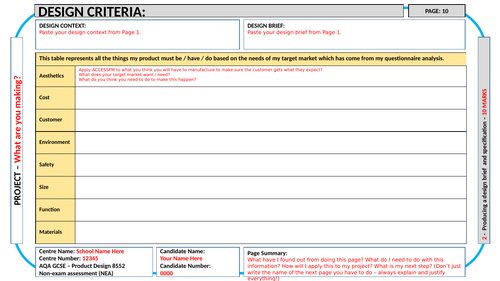 AQA - GCSE - Product Design - NEA | Teaching Resources AQA - GCSE - Product Design - NEA | Teaching Resources