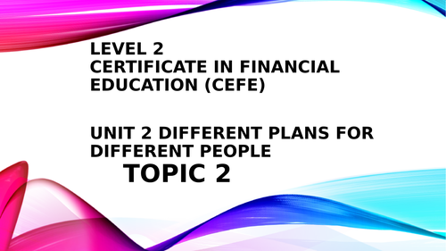 LiBF Level 2 AiFE/CEFE UNIT 2 | Teaching Resources