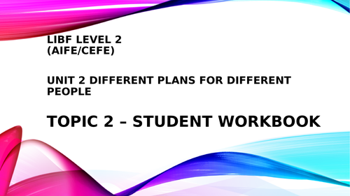 LiBF Level 2 AiFE/CEFE UNIT 2 | Teaching Resources