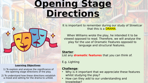 A Streetcar Named Desire - Scene 1 | Teaching Resources
