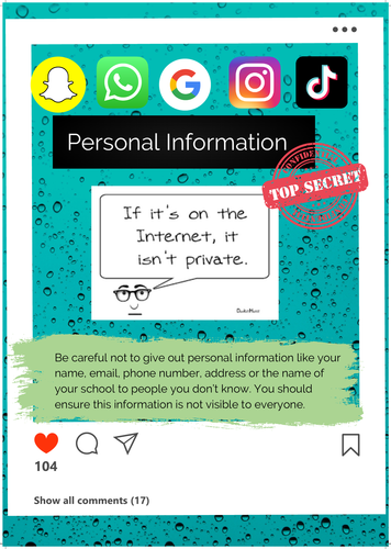 E Safety Posters Teaching Resources