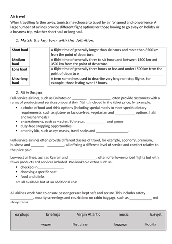Air travel | Teaching Resources