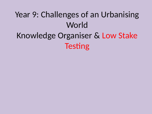 Do Now/Low Stake Testing GCSE Geography | Teaching Resources