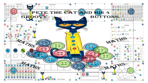 Maths Activities inspired by Pete the Cats 4 groovy buttons | Teaching ...