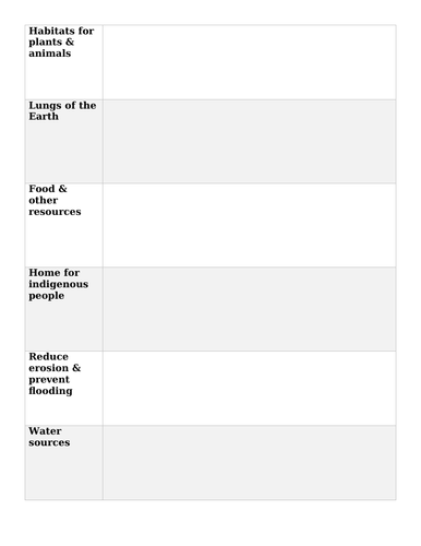 Rainforests, KS3 Geography (complete unit) | Teaching Resources