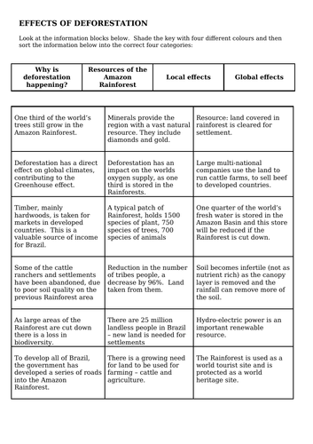 Rainforests, KS3 Geography (complete unit) | Teaching Resources