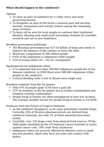 Rainforests, KS3 Geography (complete unit) | Teaching Resources