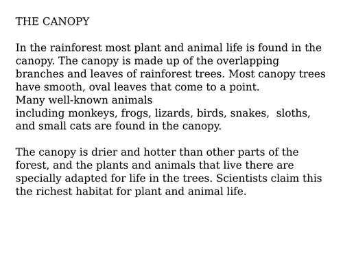 Rainforests, KS3 Geography (complete unit) | Teaching Resources
