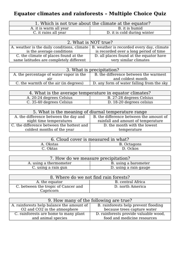 Rainforests, KS3 Geography (complete unit) | Teaching Resources
