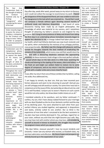 Frankenstein Chapter 18 Fully Annotated | Teaching Resources