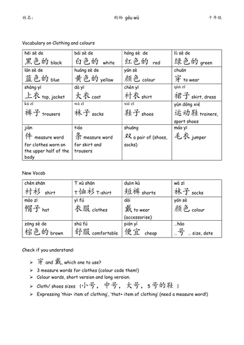 GCSE Chinese Full Lesson Plan Pack-Shopping | Teaching Resources