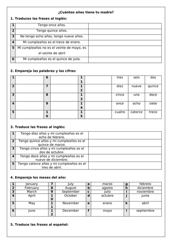 Spanish Numbers, Age, Birthday, Family - KS3 | Teaching Resources