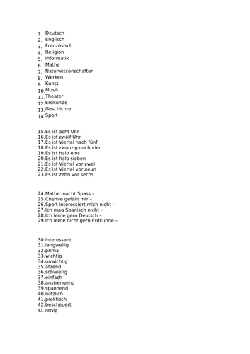 Echt 1 Einheit 4 die Schule complete topic. | Teaching Resources