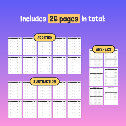 Addition and Subtraction Timed Drills | 0-10 Adding & Subtracting ...