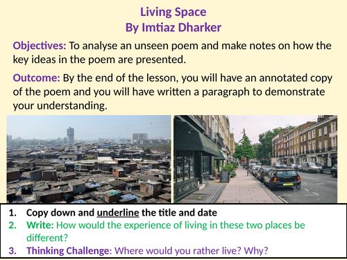 Living Space GCSE PPT | Teaching Resources