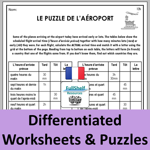 Telling the Time in French Worksheets | Teaching Resources