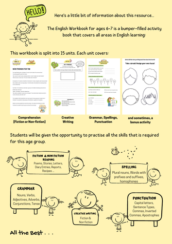English Workbook ages 6-7 | Teaching Resources