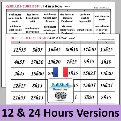 French Telling the Time FSL Games | Teaching Resources