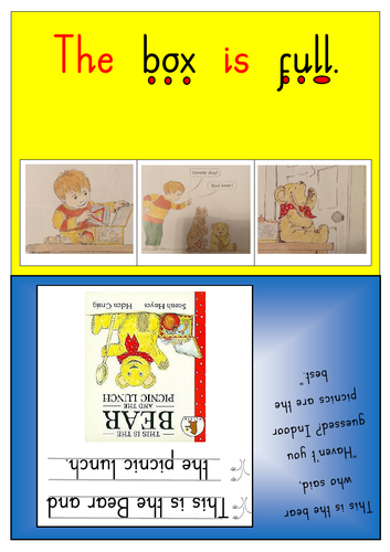 Bear and the Picnic Lunch - simple sentences matching to pictures ...