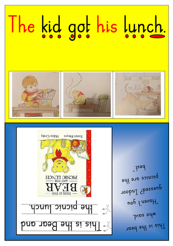 We're going on a bear hunt - Phase 3+4 sentences matching to pictures ...