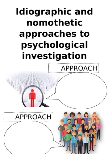 Idiographic and Nomothetic approaches to Psychological research ...