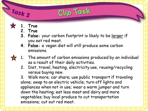 Carbon Footprints | Teaching Resources