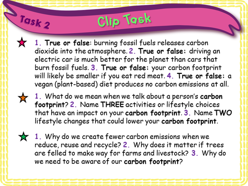 Carbon Footprints | Teaching Resources