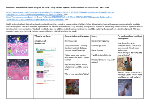 EYFS curriculum planning - class reader - 'Daddy and Me!' by Emma ...