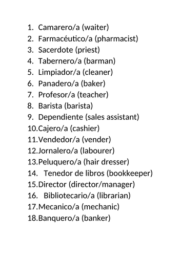 Spanish jobs (bad recruitment consultant, personality test, reading ...