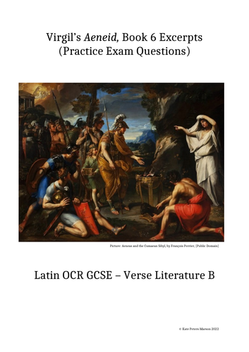 OCR Latin GCSE Verse Literature B Aeneid Practice Questions (2023 and ... OCR Latin GCSE Verse Literature B Aeneid Practice Questions (2023 and ...