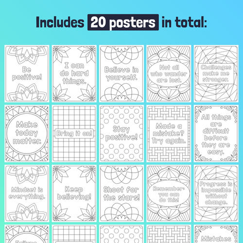 Growth Mindset Posters | Calm Corner Activity, Motivational Morning ...