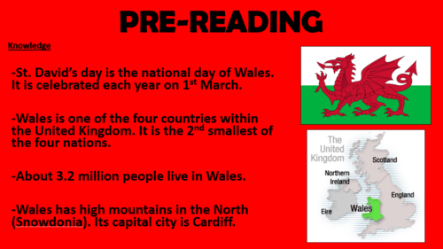 St. David's Day Poem - Whole Class Reading Session! | Teaching Resources